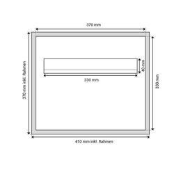 Zaun Durchwurfbriefkasten mit Abdeckrahmen in RAL 8017 - A-03