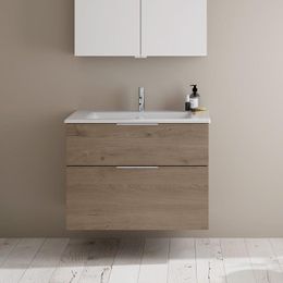 Burgbad Eqio Schrank mit Slim Keramik-Waschtisch, 2 Ausz&uuml;ge, SHBT082F6423C0001G0146,