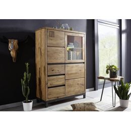Highboard Wildeiche 103x40x148 Tabacco brown ge&ouml;lt VILLANDERS #306