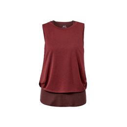 Tchibo - 2-in-1-Sporttop - Damen - Gr. S - dunkelrot