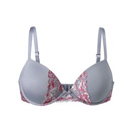 Tchibo - Push-up-BH mit Spitze - Damen - Gr. 80B - grau