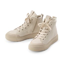 Tchibo - Gef&uuml;tterte Leder-Sneaker - Damen - Gr. 40 - wei&szlig;