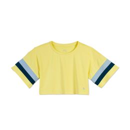 Tchibo - Kinder-Cropped-Funktionsshirt mit recyceltem Material - M&auml;dchen - Gr. 134/140 - gelb