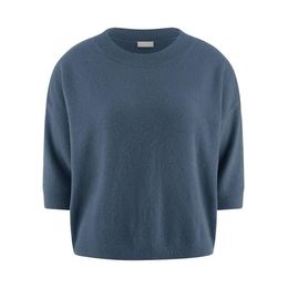 Peter Hahn - Rundhals-Pullover, blau, Gr. 42 / M - Kaschmir
