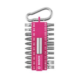 Bosch 21-teiliges Schrauberbit-Set mit Snap-hook (pink) Ausstellerversion (2607012000)