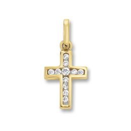 ONE ELEMENT Pendant 'Kreuz' female Gold size One Size
