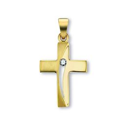 ONE ELEMENT Pendant 'Kreuz' female Gold size One Size