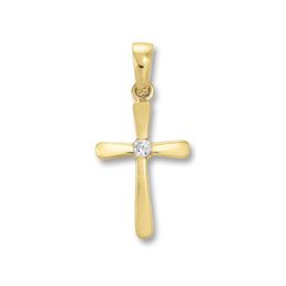 ONE ELEMENT Pendant 'Kreuz' female Gold size One Size