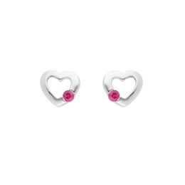 Adelia&acute;s Adelia ́s Ohrstecker 'Herz' Damen Gr&ouml;&szlig;e One Size pink / silber