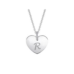 ONE ELEMENT Pendant 'Herz mit Gravur R' female Silver size One Size