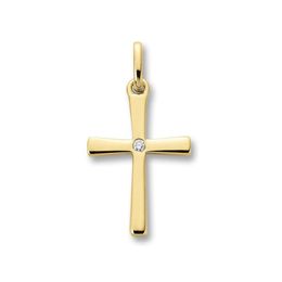 ONE ELEMENT Pendant 'Kreuz' female Gold size One Size