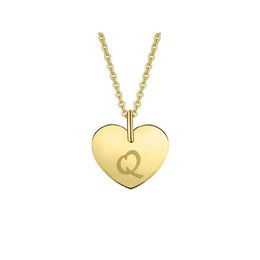 ONE ELEMENT Pendant 'Herz mit Gravur Q' female Gold size One Size