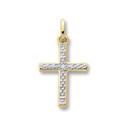 ONE ELEMENT Pendant 'Kreuz' female Gold size One Size