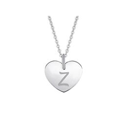 ONE ELEMENT Pendant 'Herz mit Gravur Z' female Silver size One Size