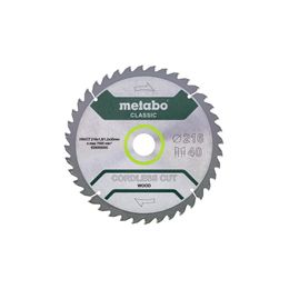 Metabo S&auml;geblatt "cordless cut wood - classic", 216x1,8/1,2x30 Z40 WZ 5&deg; (628065000)
