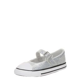 Converse Ballerina 'CTAS' M&auml;dchen Gr&ouml;&szlig;e 20 silber / wei&szlig;