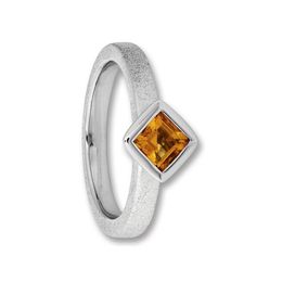 ONE ELEMENT Ring Damen Größe 56 braun / silber