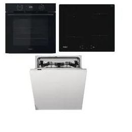 Whirlpool Backofen OMK58CU1SB + Geschirrsp&uuml;ler WIC3C26F + Induktionskochfeld WSQ7360NE