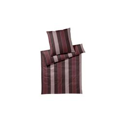 JOOP! Mako-Satin Bettw&auml;sche Stripes rot Ma&szlig;e (cm): B: 135 &raquo; M&ouml;bel Kraft