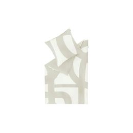 Musterring Satin Wende-Bettw&auml;sche Scribble beige Ma&szlig;e (cm): B: 135 &raquo; M&ouml;bel Kraft