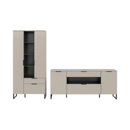 M&ouml;bel Kraft Wohnwand creme Ma&szlig;e (cm): B: 240 H: 192 &raquo; M&ouml;bel Kraft