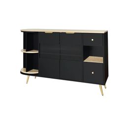 Möbel Kraft Sideboard schwarz Maße (cm): B: 130 H: 80 » Möbel Kraft