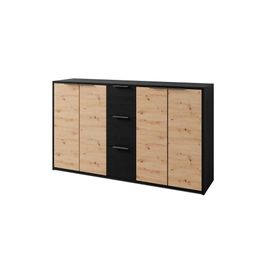by Living Sideboard schwarz Ma&szlig;e (cm): B: 139 H: 80 &raquo; M&ouml;bel Kraft