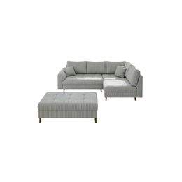 S-STYLE Ecksofa mit Hocker Maya grau Ma&szlig;e (cm): B: 231 H: 81 Sofas > Sofas nach Material > Stoffsofas &raquo; Sofa DE