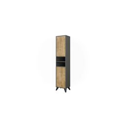 M&ouml;bel Kraft Hochschrank holzfarben Ma&szlig;e (cm): B: 38 H: 180 &raquo; M&ouml;bel Kraft