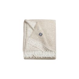 Musterring Plaid beige Baumwollmischgewebe Ma&szlig;e (cm): B: 140 H: 2 Accessoires > Decken > Plaids &raquo; Sofa DE