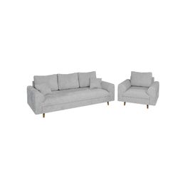 S-STYLE Polstergarnitur 3+1 Trygve grau Ma&szlig;e (cm): B: 210 H: 81 Sofas > Sofas nach Material > Stoffsofas &raquo; Sofa DE