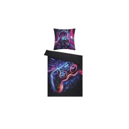 CS Schmal como Mako-Satin Bettw&auml;sche Gamer schwarz Ma&szlig;e (cm): B: 135 &raquo; M&ouml;bel Kraft