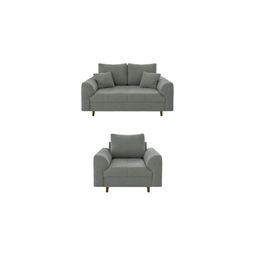 S-STYLE Polstergarnitur 2+1 Lars grau Ma&szlig;e (cm): B: 150 H: 81 Sofas > Sofas nach Material > Stoffsofas &raquo; Sofa DE