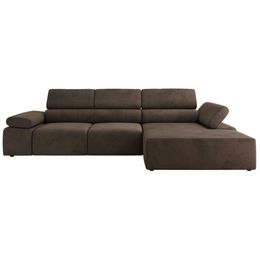 Ecksofa mit Sitzvorzug Rilasso braun Maße (cm): B: 296 H: 66 Sofas > Sofas nach Material > Stoffsofas » Sofa DE