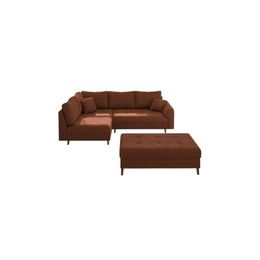 S-STYLE Ecksofa mit Hocker Maya rot Ma&szlig;e (cm): B: 231 H: 81 &raquo; M&ouml;bel Kraft