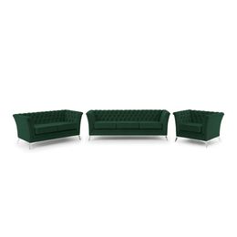 S-STYLE Chesterfield Polstergarnitur 3+2+1 Wilhelm gr&uuml;n Ma&szlig;e (cm): B: 237 H: 78 &raquo; M&ouml;bel Kraft