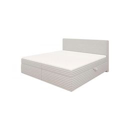 S-STYLE Boxbett Cord mit Stauraum und Topper H3 Neo grau Ma&szlig;e (cm): B: 205 H: 110 &raquo; M&ouml;bel Kraft