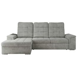 Möbel Kraft Ecksofa mit Schlaffunktion Madrito grau Maße (cm): B: 256 H: 89 » Möbel Kraft