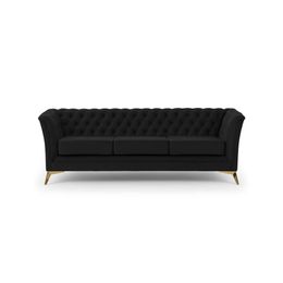 S-STYLE Chesterfield Einzelsofa Wilhelm schwarz Ma&szlig;e (cm): B: 237 H: 78 &raquo; M&ouml;bel Kraft