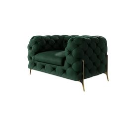 S-STYLE Chesterfield Sessel Natalie grün Maße (cm): B: 125 H: 75 » Möbel Kraft