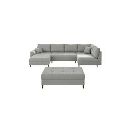 S-STYLE Wohnlandschaft mit Hocker Maya grau Ma&szlig;e (cm): B: 310 H: 81 &raquo; M&ouml;bel Kraft