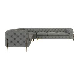 Möbel Kraft Chesterfield Ecksofa Natalie beige Maße (cm): B: 323 H: 75 » Möbel Kraft