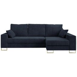 Möbel Kraft Ecksofa mit Schlaffunktion Dorain blau Maße (cm): B: 242 H: 85 » Möbel Kraft
