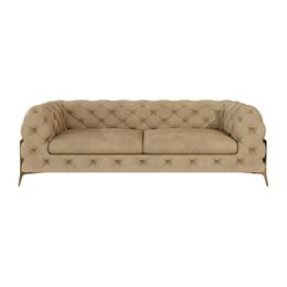 S-STYLE Chesterfield Einzelsofa Natalie beige Ma&szlig;e (cm): B: 225 H: 75 &raquo; M&ouml;bel Kraft