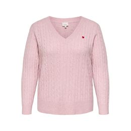 Only Carmakoma Pullover 'CARKATIA' Damen Gr&ouml;&szlig;e M/L rosa