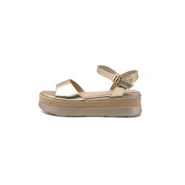 Alviero Martini Sandale Damen Gr&ouml;&szlig;e 38.5 beige / gold / wei&szlig;