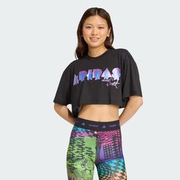 adidas Performance Funktionsshirt 'Adidas x Jeremy Scott' Damen Gr&ouml;&szlig;e XS/S blau / lila / schwarz