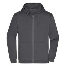 James Nicholson Herren Basic Kapuzen-Sweatjacke JN756, graphit, Gr&ouml;&szlig;e XL - graphit - XL
