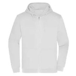 James Nicholson Herren Basic Kapuzen-Sweatjacke JN756, wei&szlig;, Gr&ouml;&szlig;e 4XL - weiss - 4XL