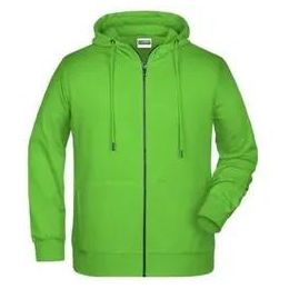 James Nicholson Herren Hoody Sweatjacke 8026, lime-gr&uuml;n, Gr&ouml;&szlig;e 4XL - gr&uuml;n - 4XL